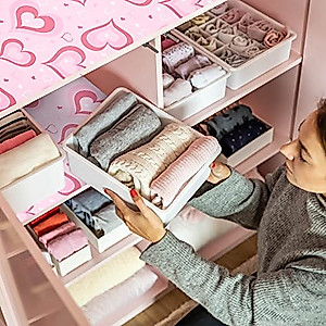 12 Sheets Valentine's Day Heart Drawer Liners for Dresser Scented Drawer Liners Drawer Paper Liner Non-Adhesive Scented Liners for Drawers Fragrant 15.7 x 22.8 in for Shelf Closet Bedroom