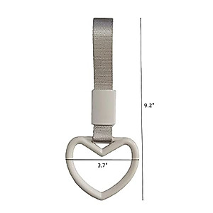 LDCREEE Subway Train Bus 2pcs Handle Hand Strap Car Bus Handle Strap Charm Drift (White-2Pcs)