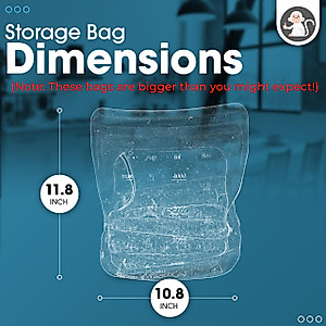 Silicone Food Storage Bag 102oz. XXL [Set of 2] Reusable Freezer Bags - Zero Waste Food and Container Lids Reusable Silicone Containers with Lid, Sous Vide, Extra Large Bags