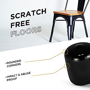 Prescott Plastics Made in USA 0.375" Inch Round Vinyl Plug Insert (20Pack), Rubber Flexible End Cap for Metal Tubing, Fence, Glide Insert for Pipe Post, Chairs and Furniture