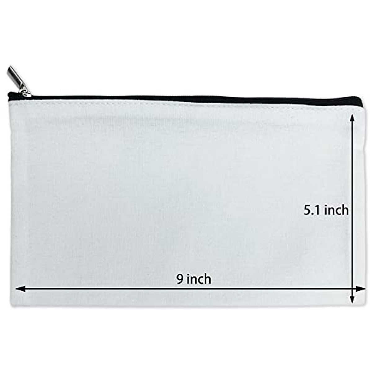 TORISING 34 Packs Blank DIY Beige Craft Bag Canvas Pen Case Blank Makeup Bags - Canvas Pencil Bag Cotton Canvas Cosmetic Bag Multi-Purpose Travel Cosmetic Bag Beige (9 x 5.1 Inch)