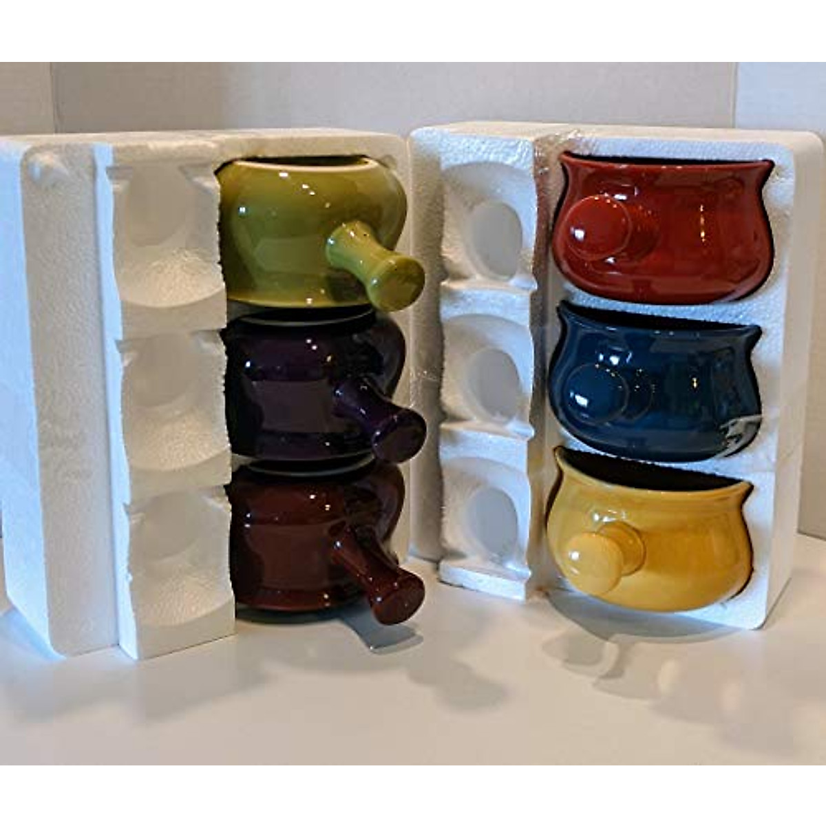 Stonewear Bowls 6 Piece Ceramic Soup Bowl Set, Multicolor