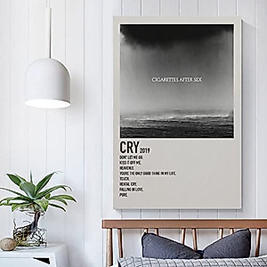 XIAOMB Cry - Cigarettes After Sex Music Album Poster for Bedroom Aesthetic Wall Decor Canvas Wall Art Gift 12x18inch(30x45cm)