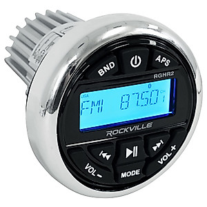 Rockville RGHR2 Marine Bluetooth Receiver+Remote+(4) 6.5" Wakeboards+4-Ch Amp