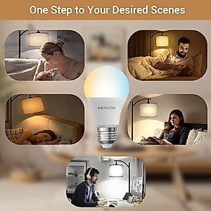 LED Light Bulb with Remote Control, 12W LED Bulb Dimmable 3000K-6000K, 50FT Remote Distance, E26 LED Bulbs 100 Watt Equivalent, Timer & 4 Scene Modes Light Bulbs for Living Room Bedroom Office