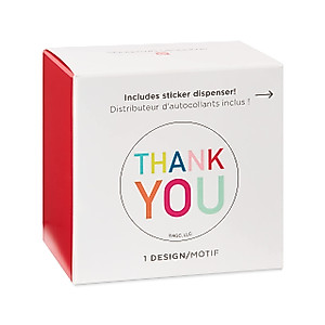 American Greetings Thank You Stickers or Seals, Multi-Colored Text (500-Count)