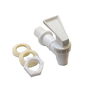 AquaNation BPA Free Replacement Water Cooler Faucet Bottle Jug Ceramic Water Crock Reusable Tap Spout Beverage Lever Pour Dispenser Valve Gravity Water Spigot - Made in USA (1, White)