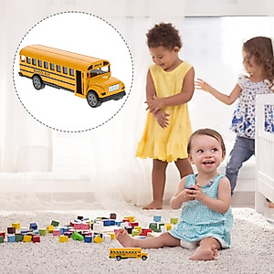NUOBESTY Bus 1pc Decor Birthday Favor Vehicles Tabletop House Mini Children Girls Sand Toy, Party Car Boys Back Diecast Vehicle Alloy Model Small Construction Random Toys Funny Bus Toy