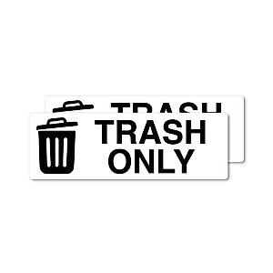 Recycle Trash Compost Sticker Set – Heavy-Duty Trash Bin Labels - 3-5 Year Indoor/Outdoor Rated - Weather Proof, Ultra Durable - USA Made (6x2 inch), 2 Labels of Each, 6 Total