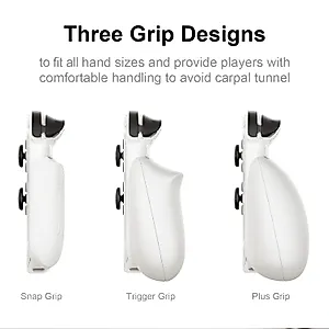 Skull & Co. GripCase OLED Bundle: A Dockable Transparent Protective Case with Replaceable Grips [to fit All Hands Sizes] for Nintendo Switch OLED Model- Neon Blue (L) Neon Red (R)