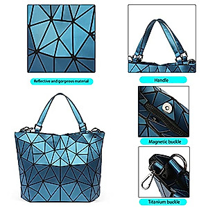 Luminous Geometric Messenger Bagwallet Handbag Shoulder Bag Hologram,Zipper Closure,Suitable For Women