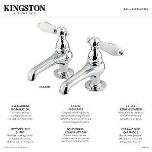 Kingston Brass KS3201PL Restoration Basin Faucet, 3-1/2-Inch, Polished Chrome
