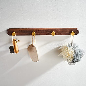 Wood Wall Mount Hooks, Modern Coat Hooks, Coat Rack Wall Mounted Hangers for Clothes, Keys, Plants, Towels, Wooden Hat Hooks for Entryway, Bathroom