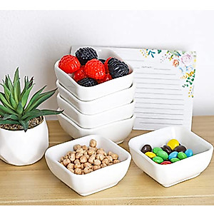 Lawei 12 Packs Ceramic Dip Bowls Set - 3 oz Condiments Server Dishes Mini Bowls Soy Sauce Dish for Sauce, Vinegar, Ketchup, BBQ and Party Dinner