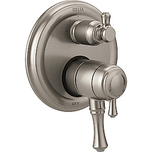 DELTA FAUCET T27897-SS, Stainless Cassidy Traditional Monitor 17 Series Valve Trim with 3-Setting Integrated Diverter