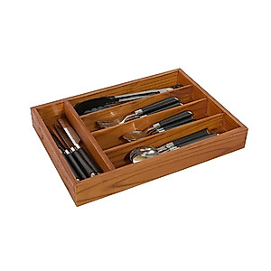 Home Basics Pine Cutlery Tray