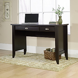 Sauder 5 Shelf Split Bookcase, Jamocha Wood Finish & Shoal Creek Computer Desk, Jamocha Wood Finish