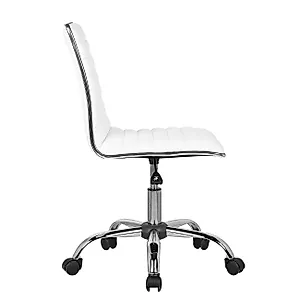 JTSQ White Designer Swivel Task Gaming Chair Office Chair Gaming Desk Computer Chair High Chair Home Office Desk Chairs Office Chairs Home Office Office Furniture Swivel Chair Computer Chairs
