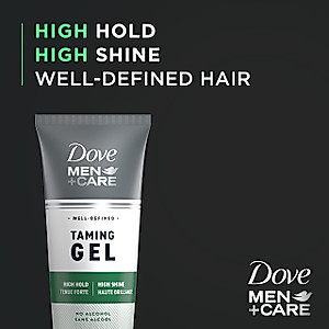 DOVE MEN + CARE Styling Gel for a Strong Hold Hair Taming Gel Hair Styling Product for Thicker and Healthier Looking Hair, 7 Fl oZ (Pack of 3)