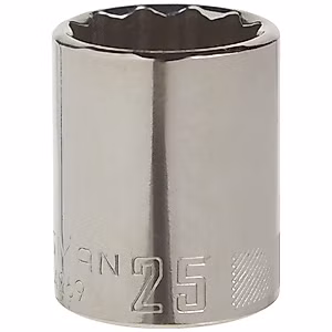 CRAFTSMAN Shallow Socket, Metric, 1/2-Inch Drive, 25mm, 12-Point (CMMT44269)