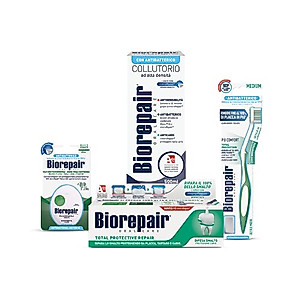 Biorepair: "Total Protective Repair" Toothpaste with microRepair * 2.5 Fluid Ounce (75ml) Tube * [ Italian Import ]