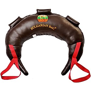 Bulgarian Bag - Genuine Leather (30 lb.) (Fitness, Crossfit, Wrestling, Judo, Grappling, Functional Training, MMA, Sandbag), Medium