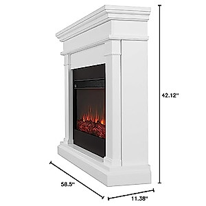 Real Flame Beau Electric Fireplace, White