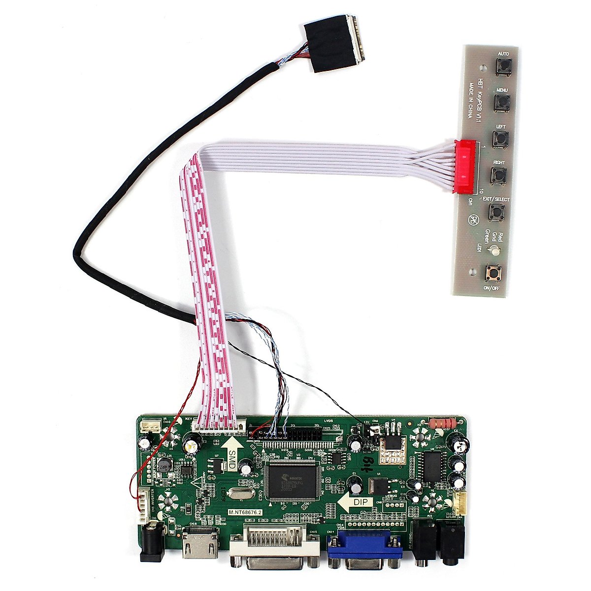 HDMI+VGA+DVI+Audio Input LCD Controller Board for HSD089IFW1 LTN089NT01 8.9" 1024x600 LCD Panel