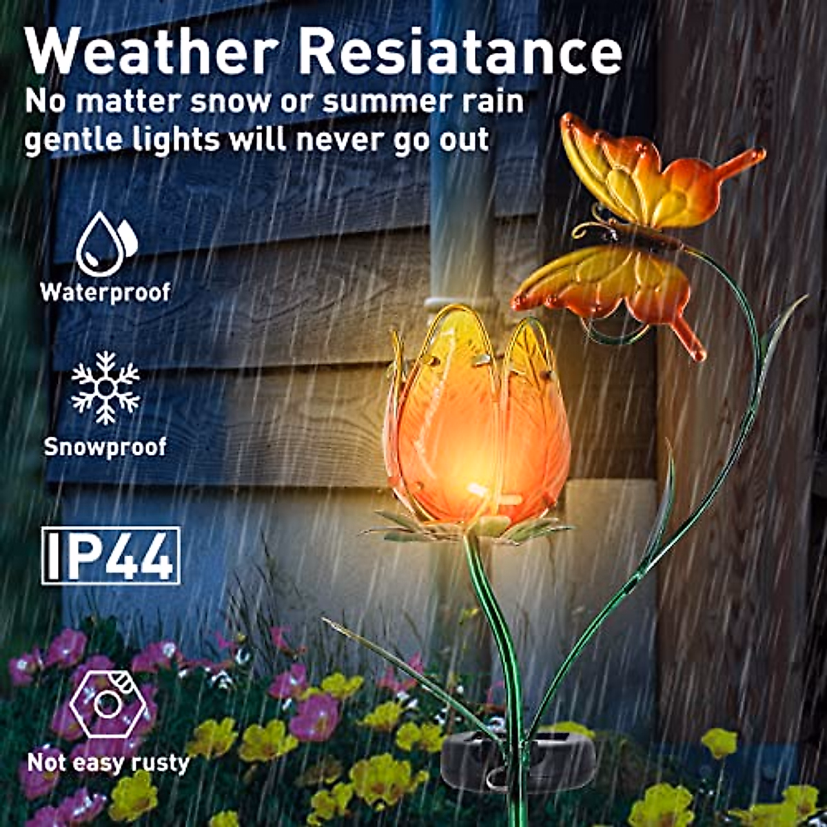 voona Solar Stake Light Tulips Solar Garden Lights