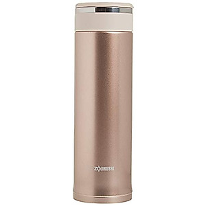 Zojirushi Stainless Steel Travel Mug with Tea Leaf Filter, 11-Ounce/0.34-Liter, Pink Champagne
