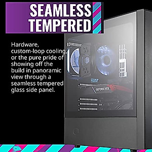 Cooler Master MasterBox NR600 ATX Mid-Tower with Front Mesh Ventilation, Minimal Design, Tempered Glass Side Panel and Single Headset Jack