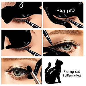 TailaiMei Eyeliner Stencils, Soft Silicone Material Smoky Eyeshadow Applicators Guide Template Tool