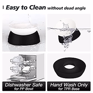 Hi, Ravitat Cat Bowls Elevated Cat Food Bowl Adjustable Cat Dish Anti-Slip and Anti-Noise Raised Cat Bowl Protecting Pet’s Spine Thickened Plastic Bowl Suitable for Indoor Cats, 17 Oz