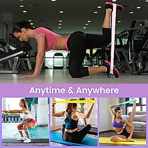 WIKDAY Resistance Bands for Working Out Exercise Loop Bands Workout Bands Set for Men Women Body Stretching, Training, Home Workout, Physical Therapy, Booty Legs, Set of 5 (Pastel)