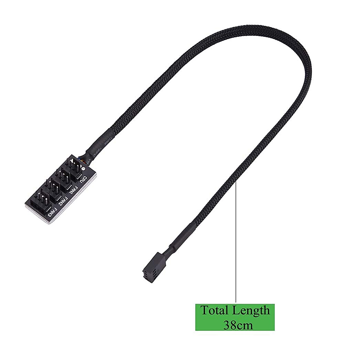 PWM Fan Hub, 4-Pin Computer CPU/Case Fan Power Multi Splitter Connector Cable Adapter for Computer Cooler Fans