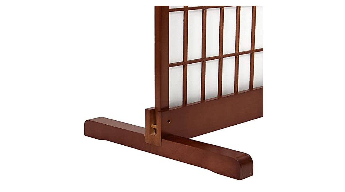 Room Divider Stand Walnut - Fits 0.75-inch Screens for Flat, Stable Support