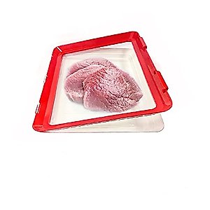 Vacuum Food Container Food Preservation Tray Fresh-keeping Meat Dishes Refrigerator Storage Container Kitchen Storage Tray 2PCS