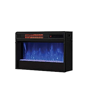 ClassicFlame 26" 3D SpectraFire Plus Infrared Fireplace Insert with Glass - Black, 26II342FGT