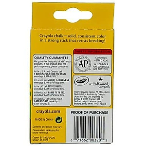 Crayola White Chalk 12 Count