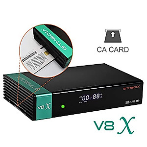 GT MEDIA V8X HD DVB-S/S2/S2X FTA Digital Satellite Receiver, Free to Air Built-in 2.4G WiFi TV Sat Decoder Supports Intelsat 901 at 27.5°W BBC Channel.