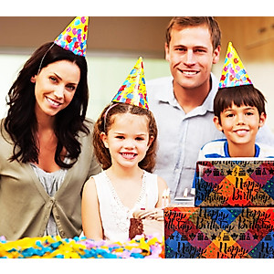 BOLIANNE Birthday Wrapping Paper for Women Men with Cut Lines - Birthday Gift Wrap with Happy Birthday Lettering for Boys Girls Kids - 3 Large Sheets, 27 X 39.4 Inch