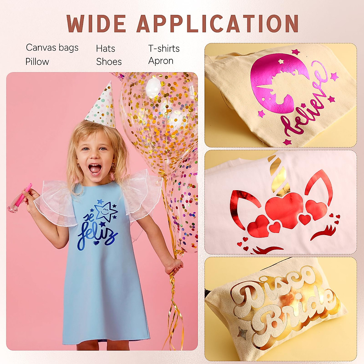 Tintnut Metallic Heat Transfer Vinyl Bundle Chrome HTV Vinyl,12 Sheets 12"x 10" Foil Holographic Gold Iron On Vinyl for Compatible with Cricut or Silhouette Cameo