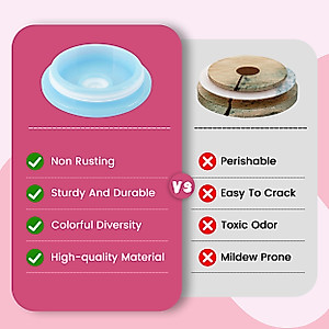 Joyclub 4 Pack Acrylic Lids and Glass Straws with Straw Brush Fit for 16oz Glass Cups with Lids and Straws, Replacement Lids for Can Shaped Glass Iced Coffee Cups Cute Tumbler Cup Drinking Glasses