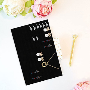 LIFKOME Black Velvet Ring Insert Display Jewelry Storage Box Foam Holder Organizer Ring Organizer for Jewelry Display Trays Jewelry Display Trays Jewelry Display Pad Tray 20pcs