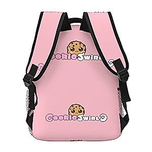 Pobecan Cookie Anime Swirl C Backpack Funny Laptop Back Pack Book Bag Hiking Outgoing Daypack For Women Mens