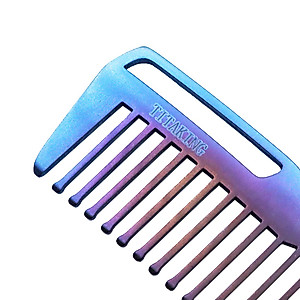 Titanium Comb Hair Beard for Men Women EDC Metal Durable