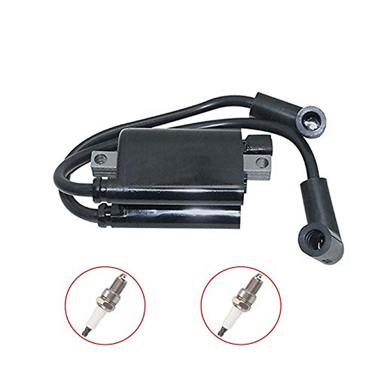 PARTSRUN High Performance Ignition Coil Module + 2PCS Spark Plugs For EZGO Golf Cart MCI 2003-2008 & Up OE#72866-G01 EPIGC104,ZF496-2DHHS