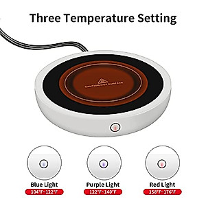 Coffee Mug Warmer, Electric Beverage Warmers for Office Home Desk Use, Smart Cup Warmer Thermostat Coaster for Hot Coffee Tea Espresso Milk