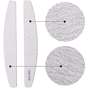 25 Pcs Nail Files 100/150 Grit Double Sided Washable Emery Board for Acrylic Nails Gel Natural Nails