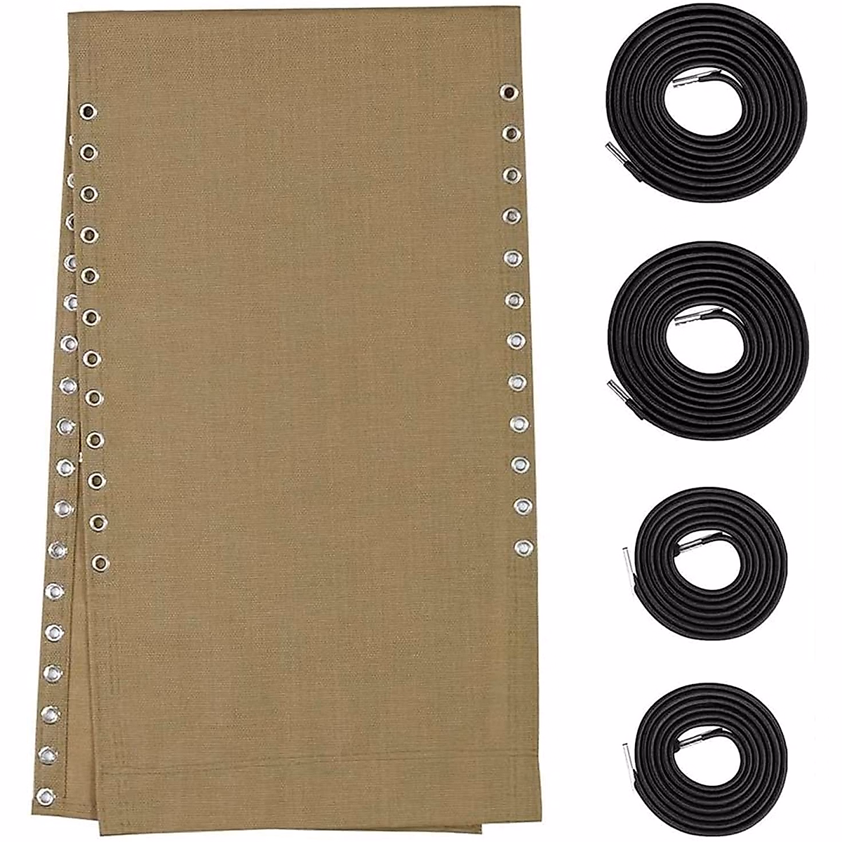 IKEPAHOK Gravity Chair Replacement Fabric with Bungee Cord Kit, Repair Cloth with Lace for Anti-Gravity Lounge, Mesh Part for Patio Sling Folding Recliner Couch Outdoor Pool Lawn